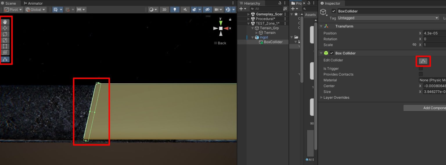 【Unity】Box Colliderを斜めに変形させたい場合の対処法 | わがままゲーマー